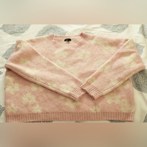 debut | Sweaters | Pink And Ivorywhite Floral Sweater By Debut | Poshmark
